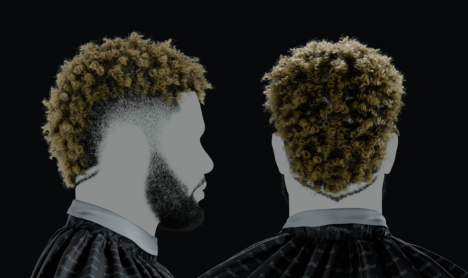 Pixelhair Blender and Unreal Hairstyle - Mohawk Fade 0211 3D Model by ...