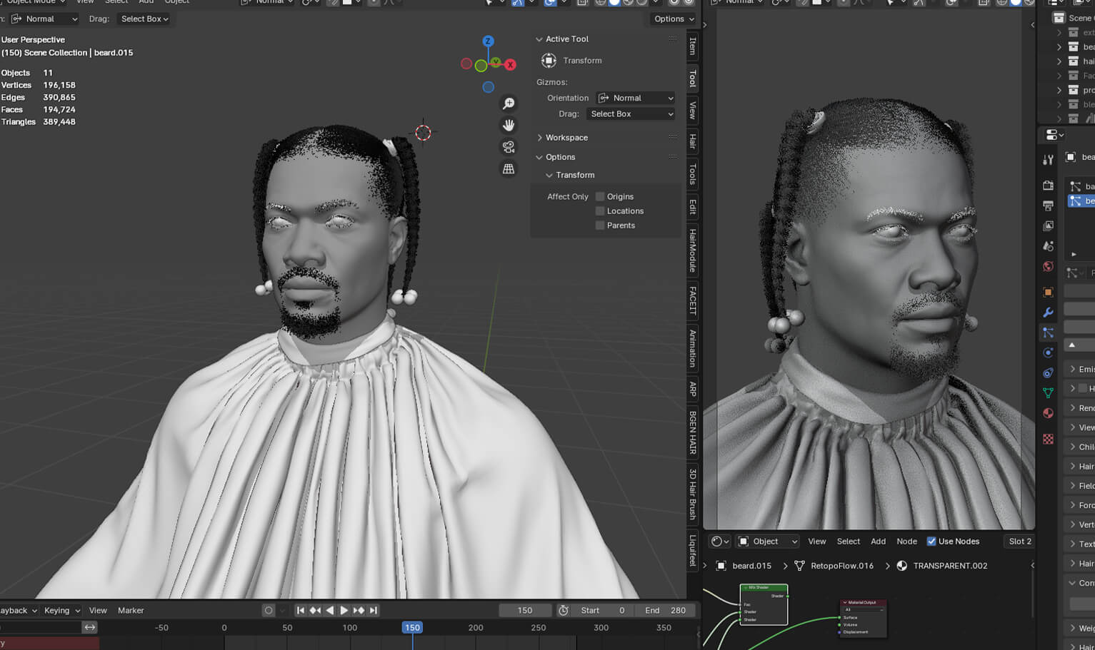 Pixelhair Blender and Unreal Hairstyle - Snoop Braids 013 3D Model by ...