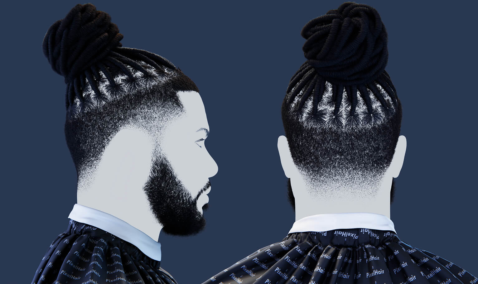 Pixelhair Blender Hairstyle - Burnaboy Dreads 017 3D Model by Yelzkizi