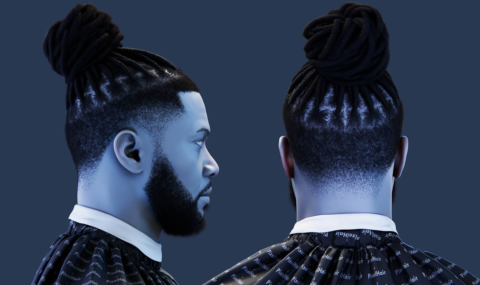 Pixelhair Blender Hairstyle - Burnaboy Dreads 017 3D Model by Yelzkizi