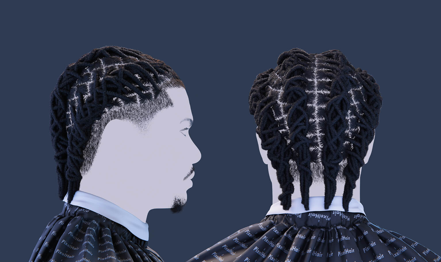 Pixelhair Blender Hairstyle - Lil Baby Dreads 018 3D Model by Yelzkizi