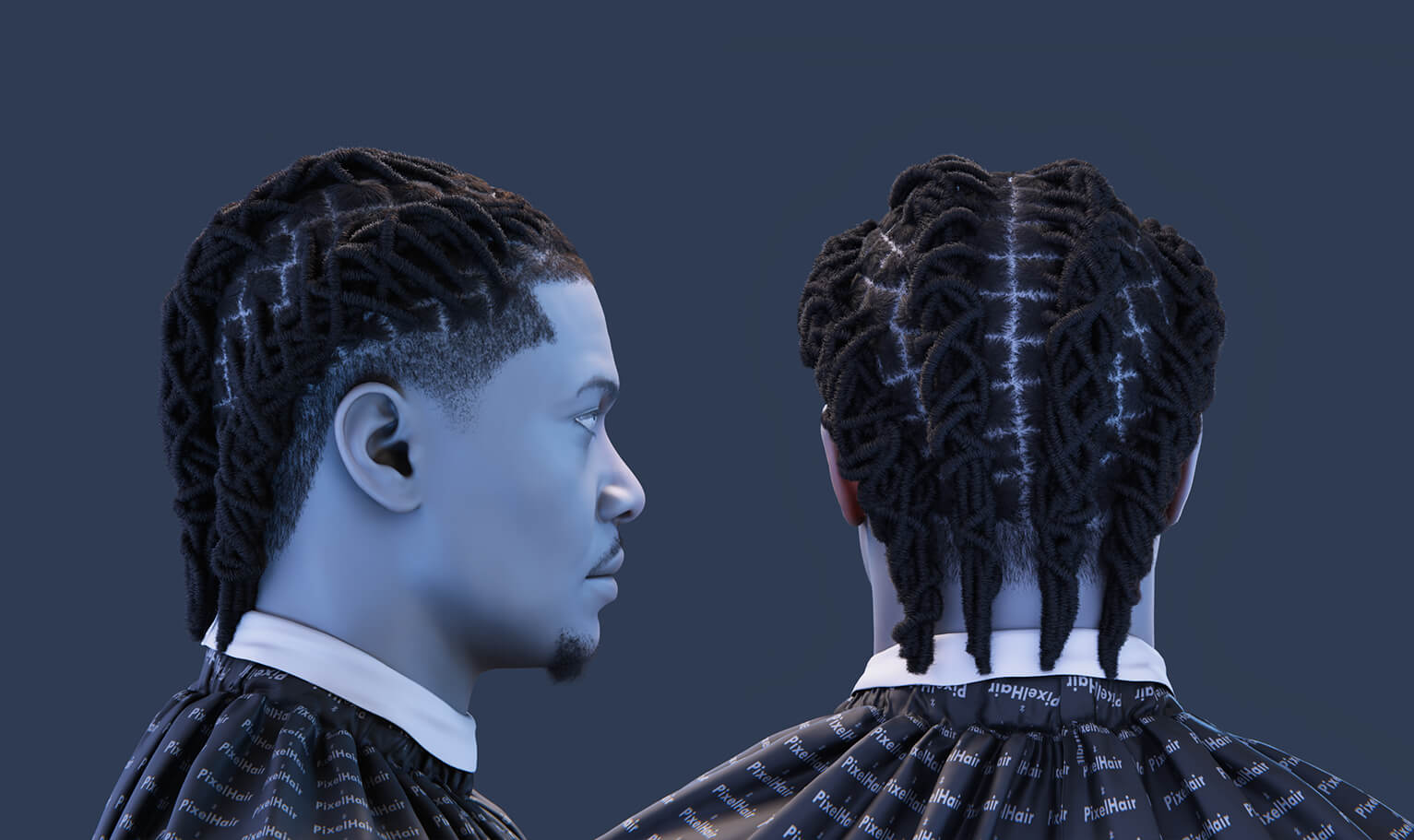 Pixelhair Blender Hairstyle - Lil Baby Dreads 018 3D Model by Yelzkizi