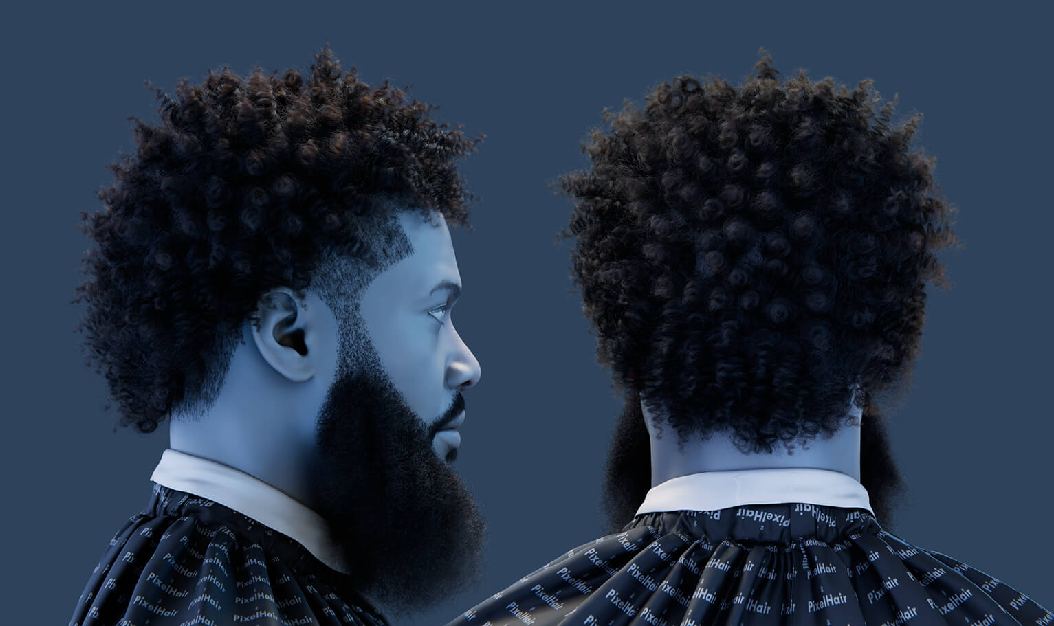 Pixelhair Blender Hairstyle - Odel Beckham Jr Afro 012 3D Model by Yelzkizi