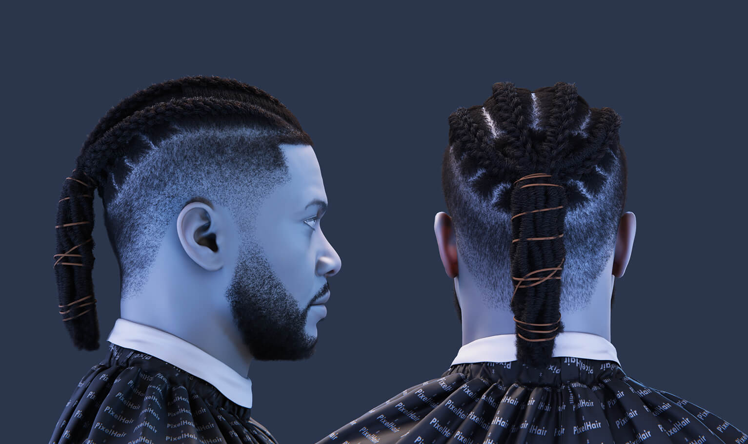 Pixelhair Blender Hairstyle - Omarion Dreads 019 3D Model by Yelzkizi
