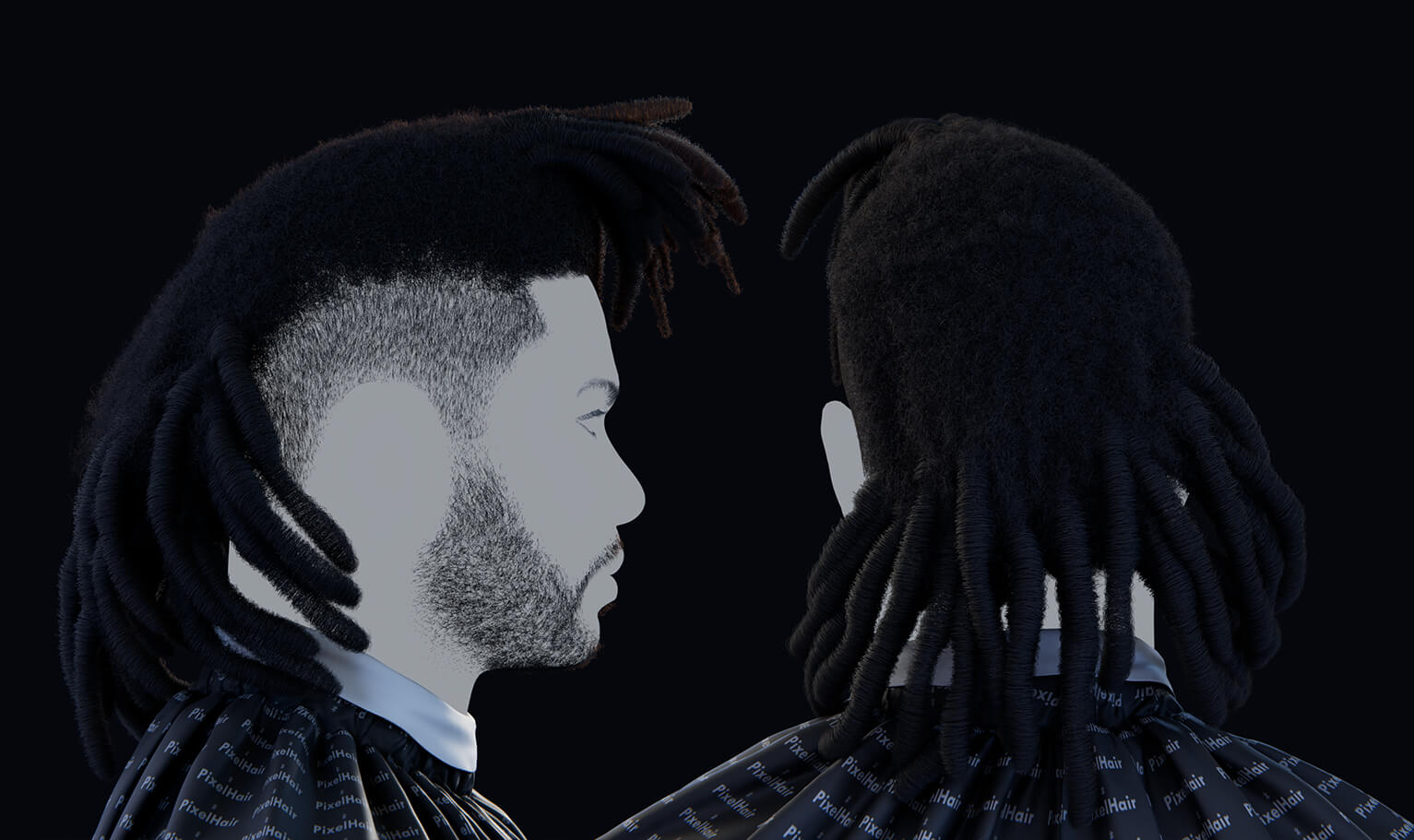 Pixelhair Blender Hairstyle - The Weekend Dreads 016 3D Model by Yelzkizi