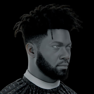 Pixelhair Blender Unreal Hairstyle - Dreads Afro 007 3D Model by Yelzkizi