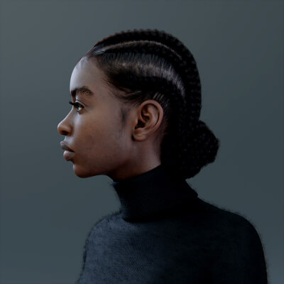 Pixelhair Hairstyle - Braids 001 3D Model by Yelzkizi