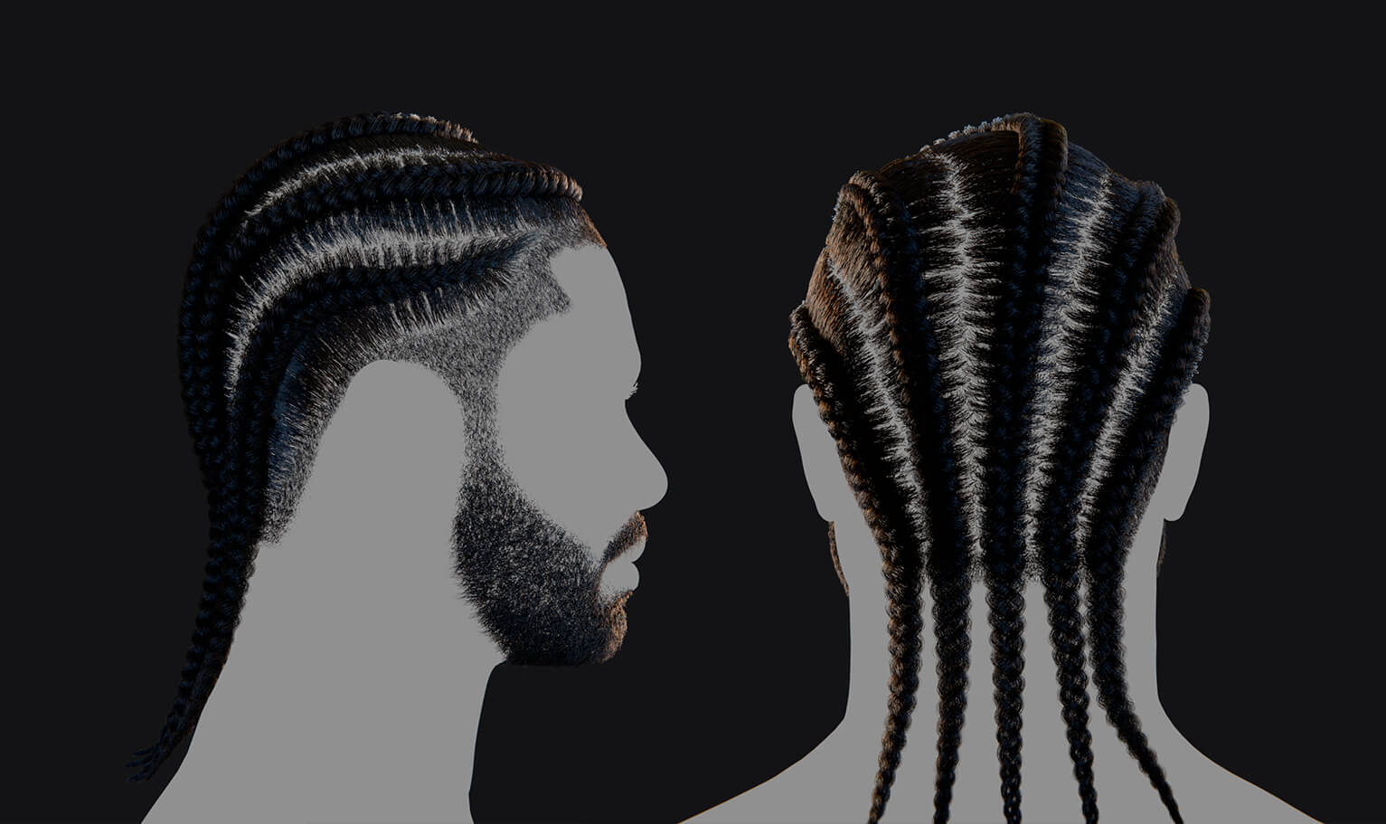 Pixelhair Hairstyle - Braids 007 3D Model by Yelzkizi