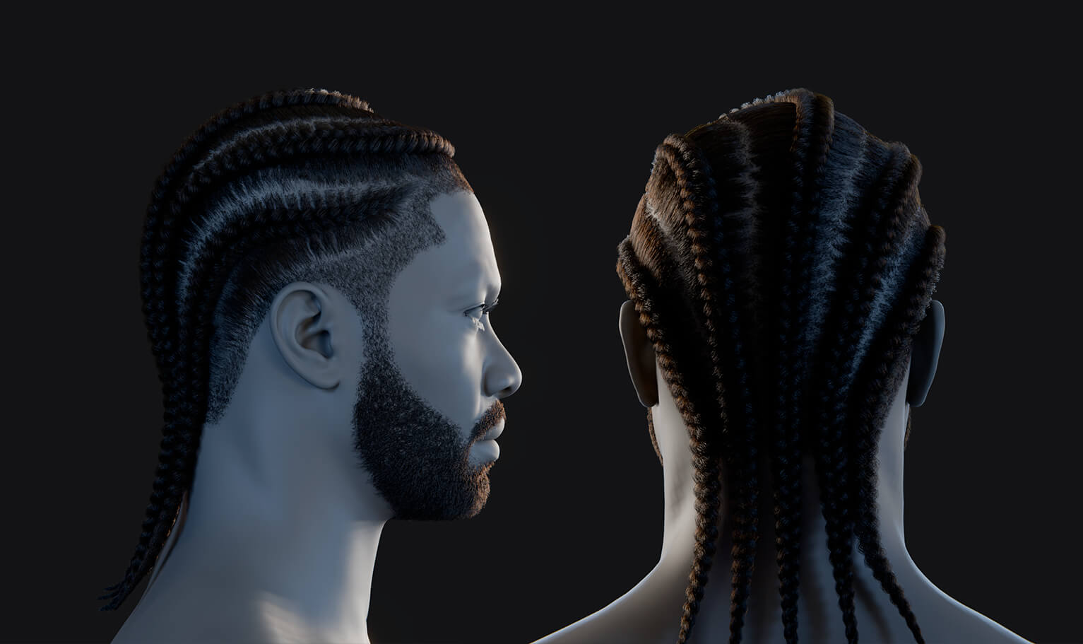 Pixelhair Hairstyle - Braids 007 3D Model by Yelzkizi