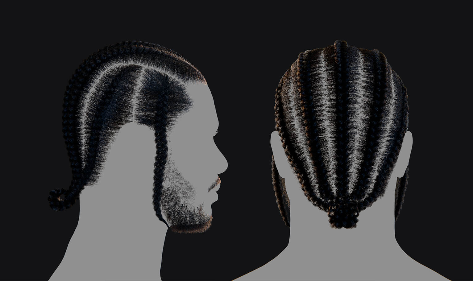 Pixelhair Hairstyle - Braids 008 3D Model by Yelzkizi