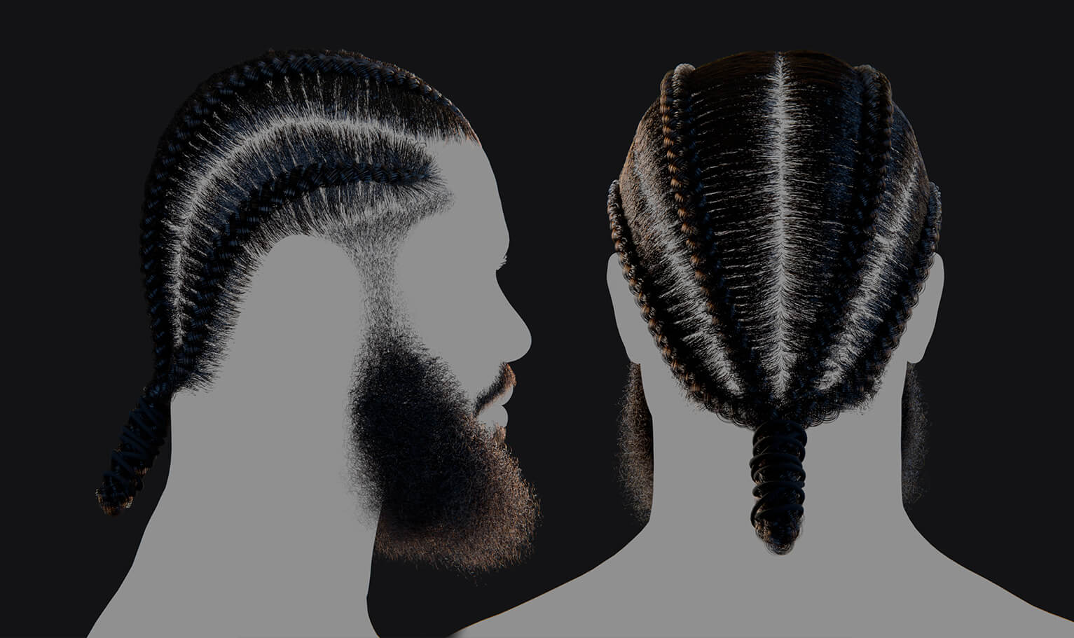 Pixelhair Hairstyle - Braids 010 3D Model by Yelzkizi