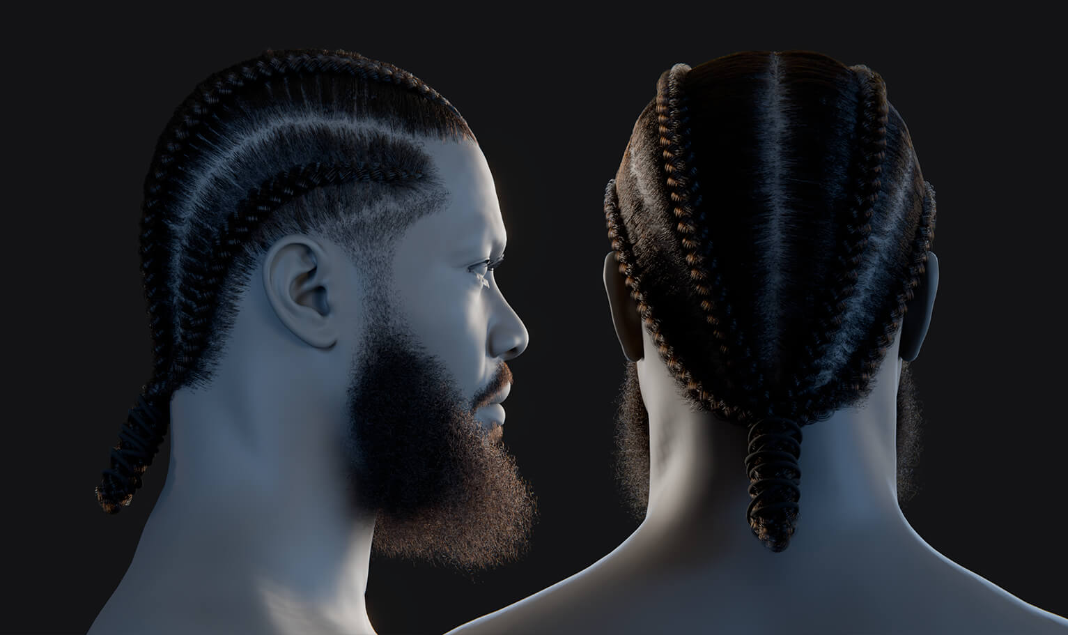 Pixelhair Hairstyle - Braids 010 3D Model by Yelzkizi