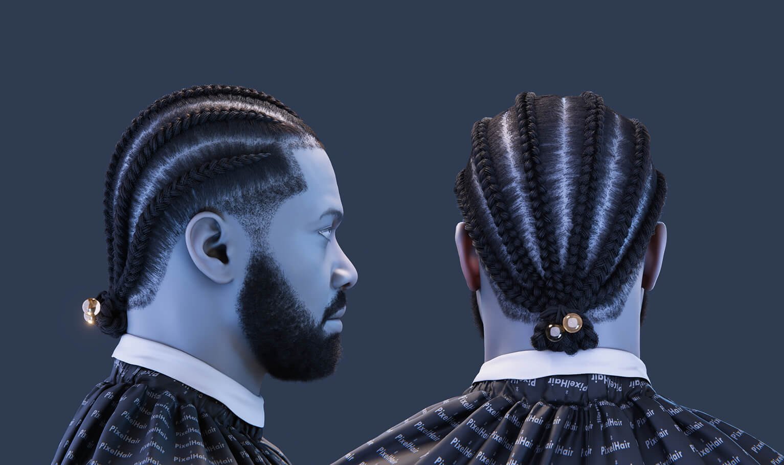 Pixelhair Hairstyle - Drake Braids 015 3D Model by Yelzkizi