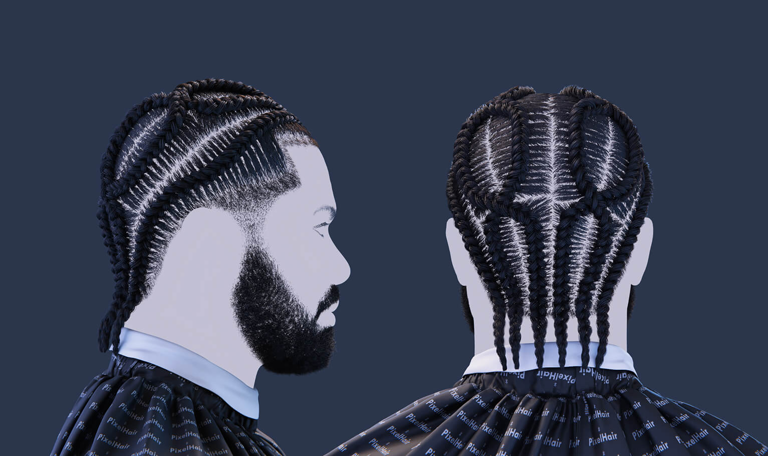 Pixelhair Hairstyle - Drake Braids 016 3D Model by Yelzkizi