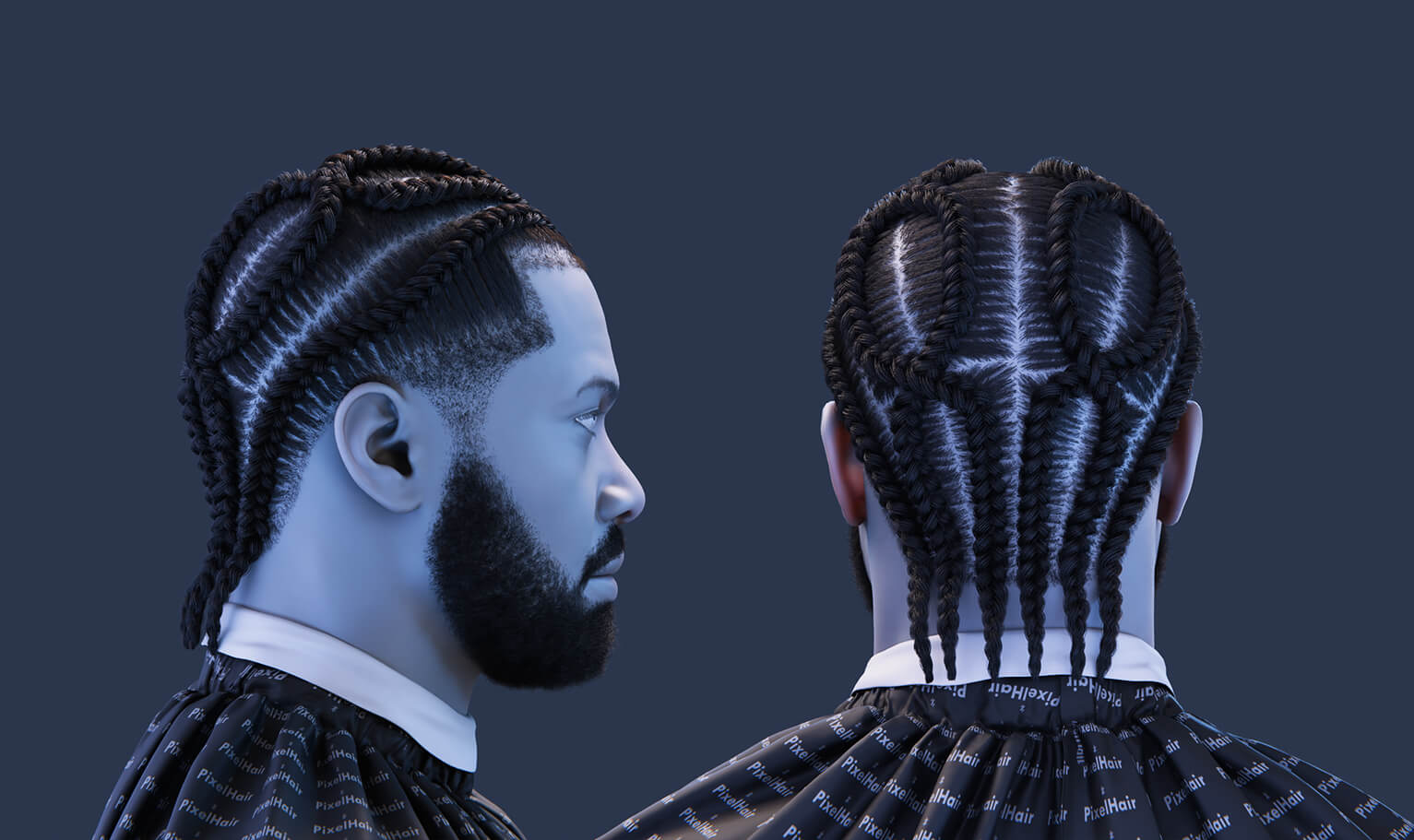 Pixelhair Hairstyle - Drake Braids 016 3D Model by Yelzkizi