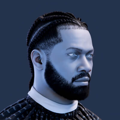 Pixelhair Hairstyle - Drake Braids 016 3D Model by Yelzkizi