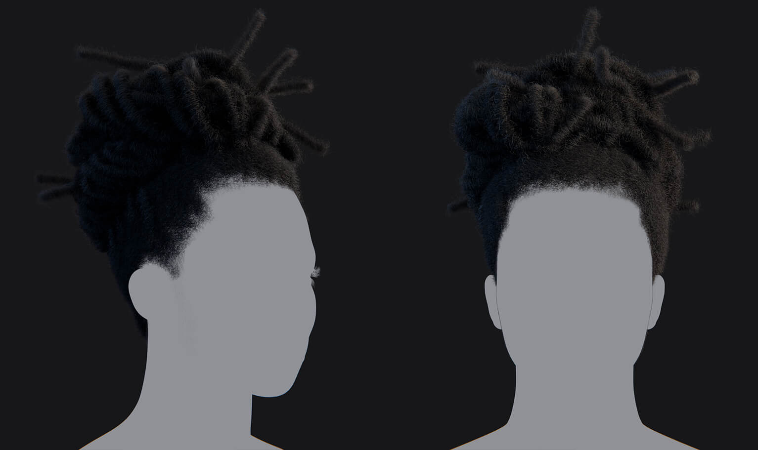 Pixelhair Hairstyle - Dreads 002 3D Model by Yelzkizi