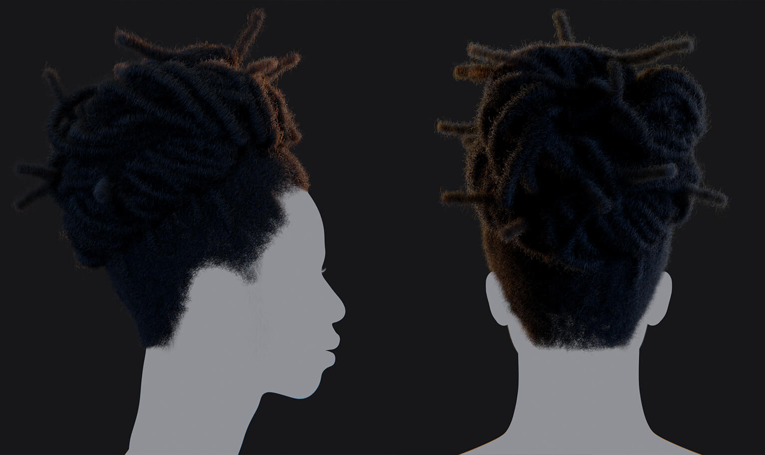 Pixelhair Hairstyle - Dreads 002 3D Model by Yelzkizi