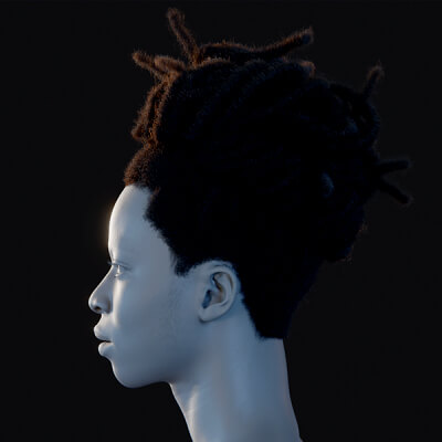 Pixelhair Hairstyle - Dreads 002 3D Model by Yelzkizi