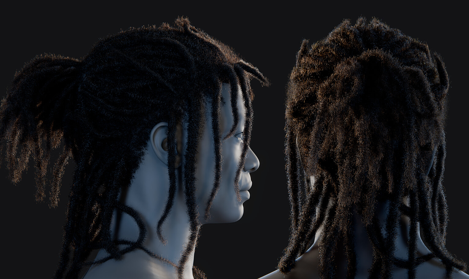 Pixelhair Hairstyle - Dreads 003 3D Model by Yelzkizi