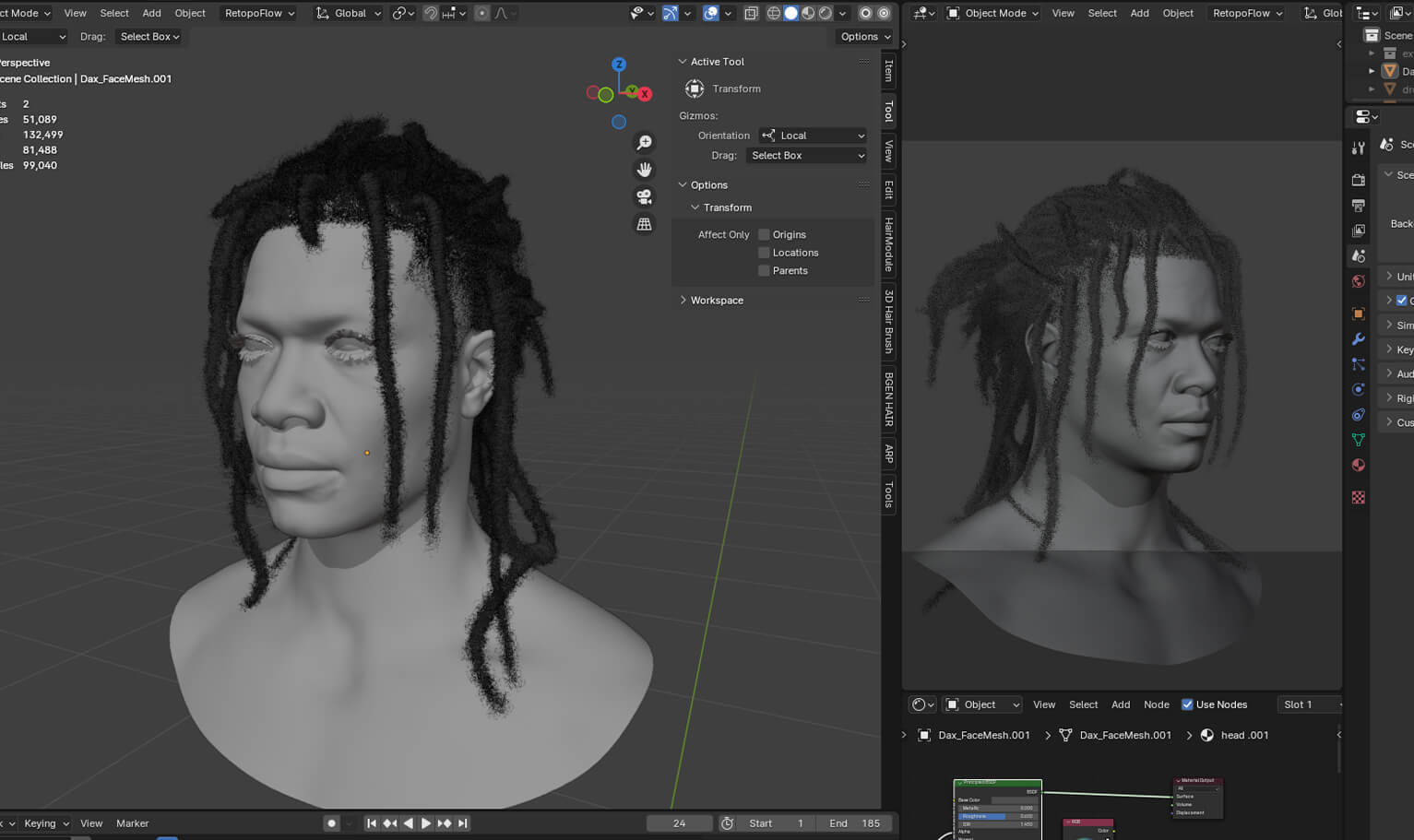 Pixelhair Hairstyle - Dreads 003 3D Model by Yelzkizi