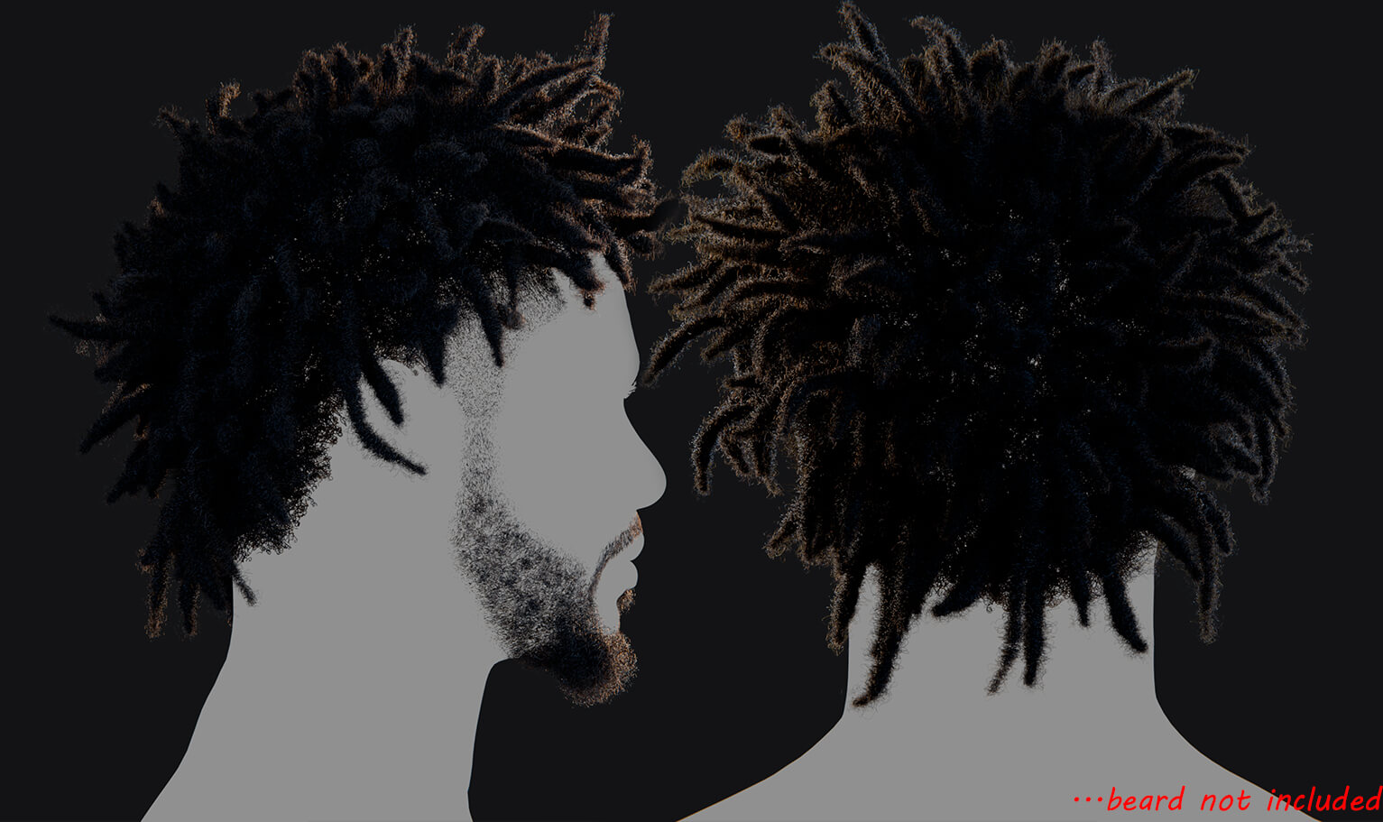 Pixelhair Hairstyle - Dreads 004 3D Model by Yelzkizi