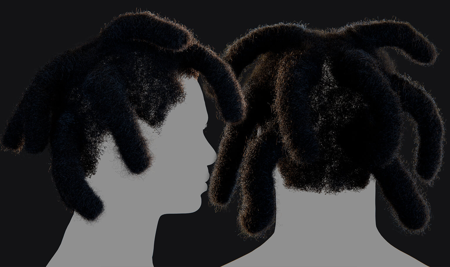 Pixelhair Hairstyle - Dreads 005 3D Model by Yelzkizi