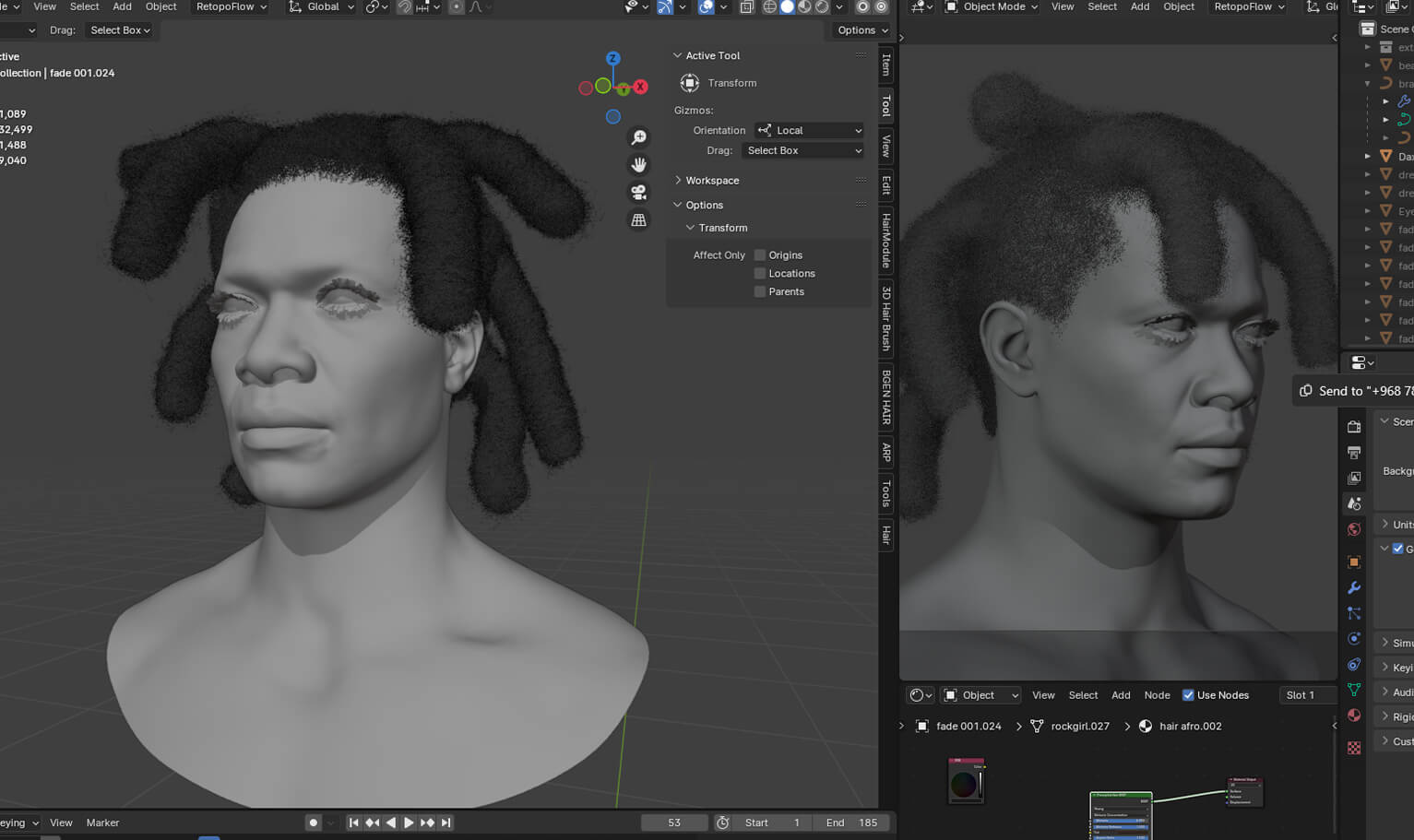 Pixelhair Hairstyle - Dreads 005 3D Model by Yelzkizi