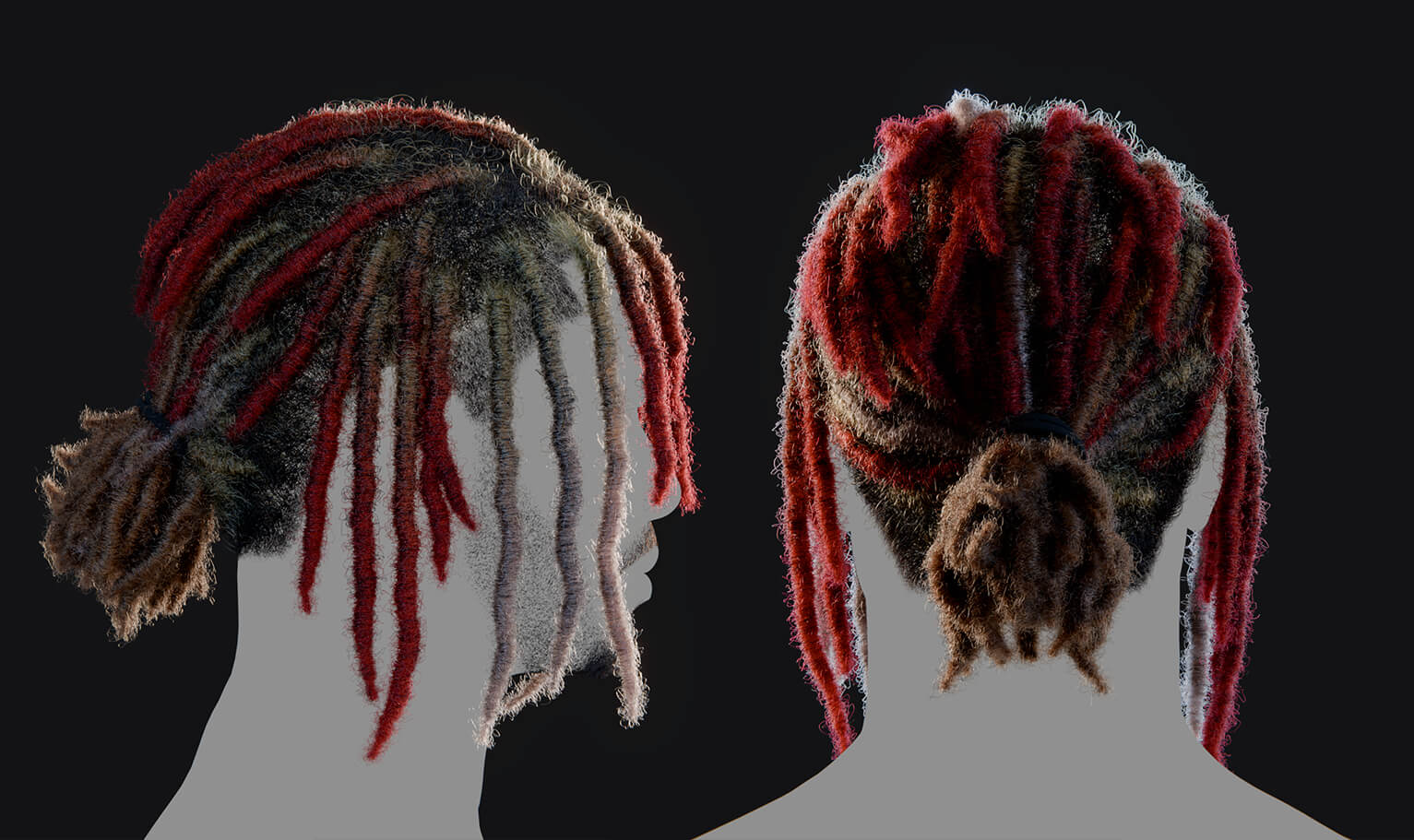 Pixelhair Hairstyle - Dreads 006 3D Model by Yelzkizi