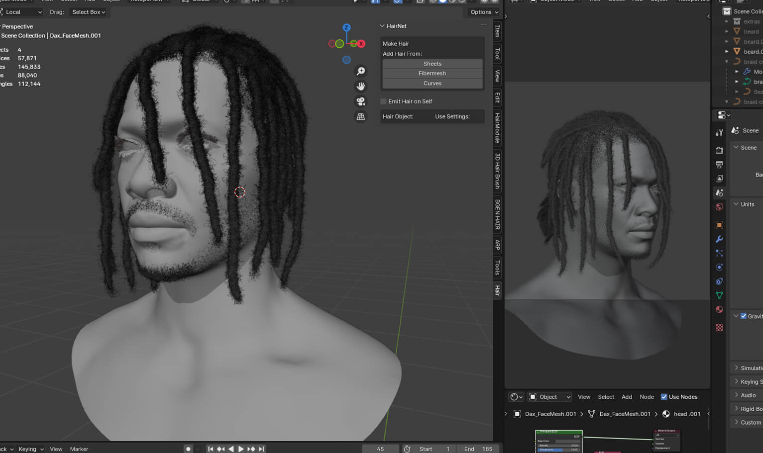 Pixelhair Hairstyle - Dreads 006 3D Model by Yelzkizi