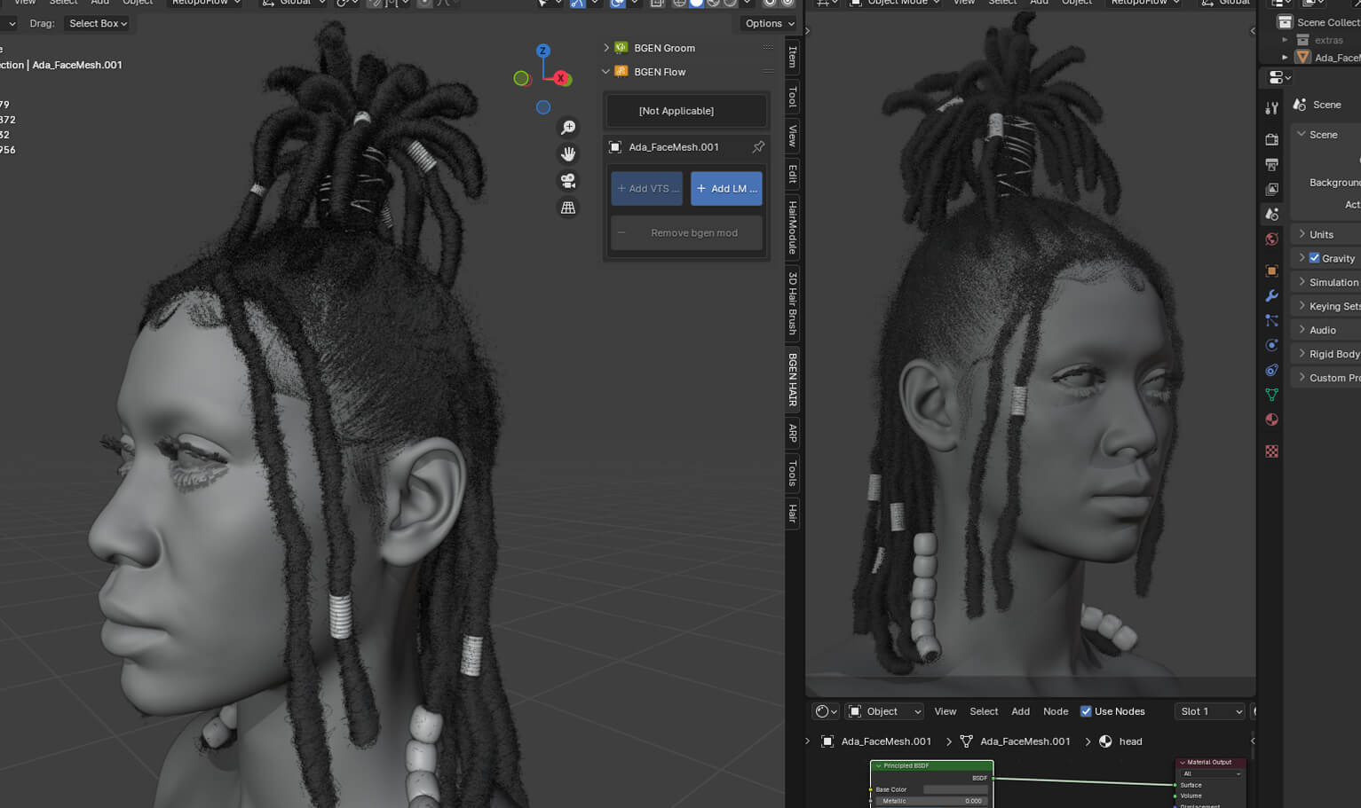 Pixelhair Hairstyle - Dreads 007.1 3D Model by Yelzkizi