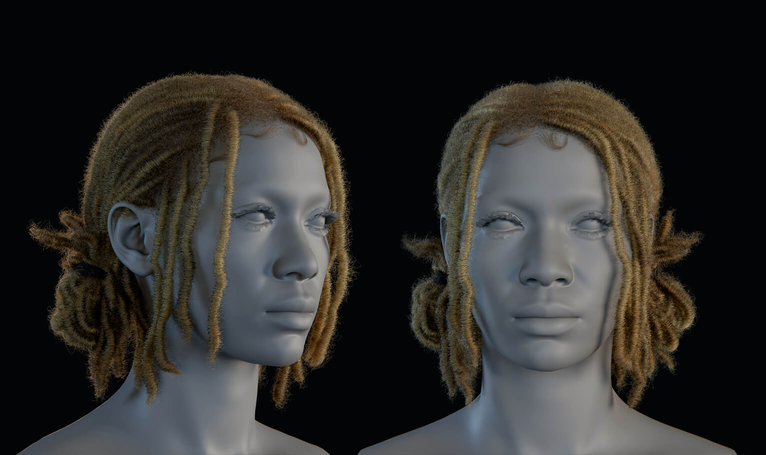 Pixelhair Hairstyle - Dreads 007 3D Model by Yelzkizi