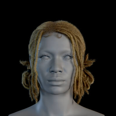 Pixelhair Hairstyle - Dreads 007 3D Model by Yelzkizi