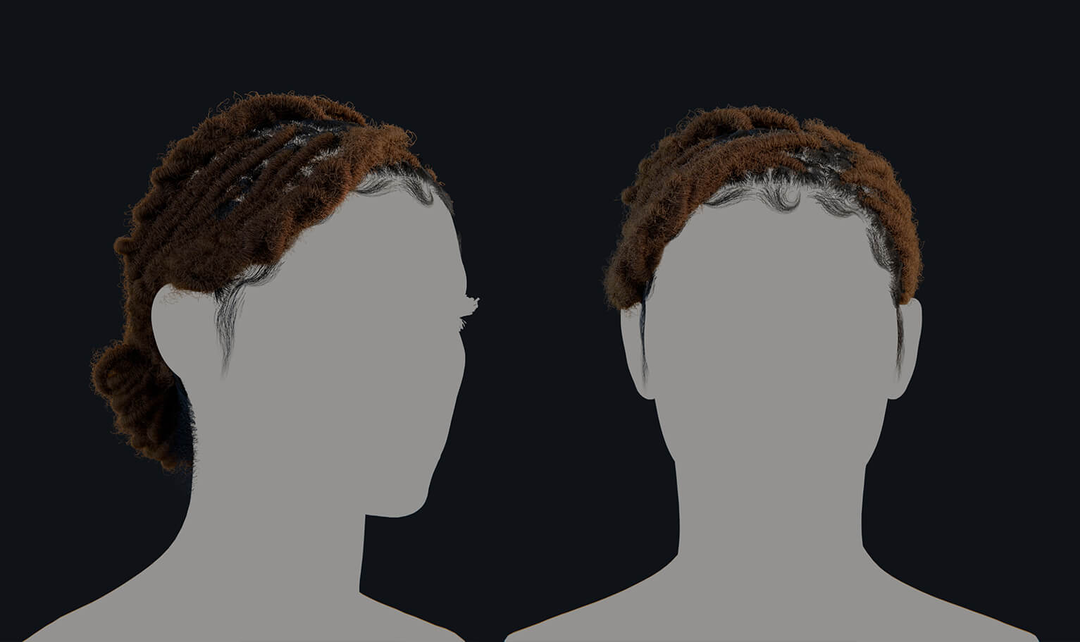 Pixelhair Hairstyle - Dreads 008 3D Model by Yelzkizi