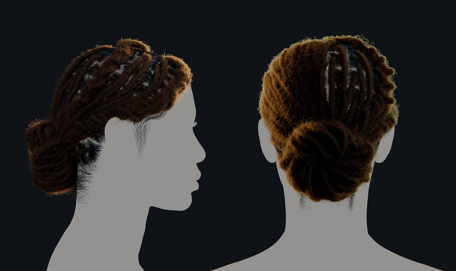 Pixelhair Hairstyle - Dreads 008 3D Model by Yelzkizi