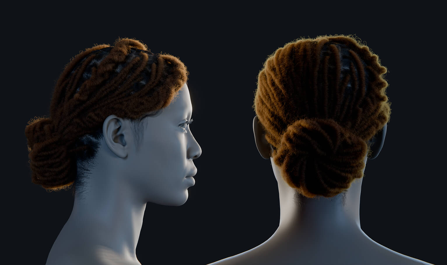 Pixelhair Hairstyle - Dreads 008 3D Model by Yelzkizi