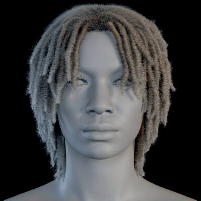 Pixelhair Hairstyle - Dreads 012 3D Model by Yelzkizi