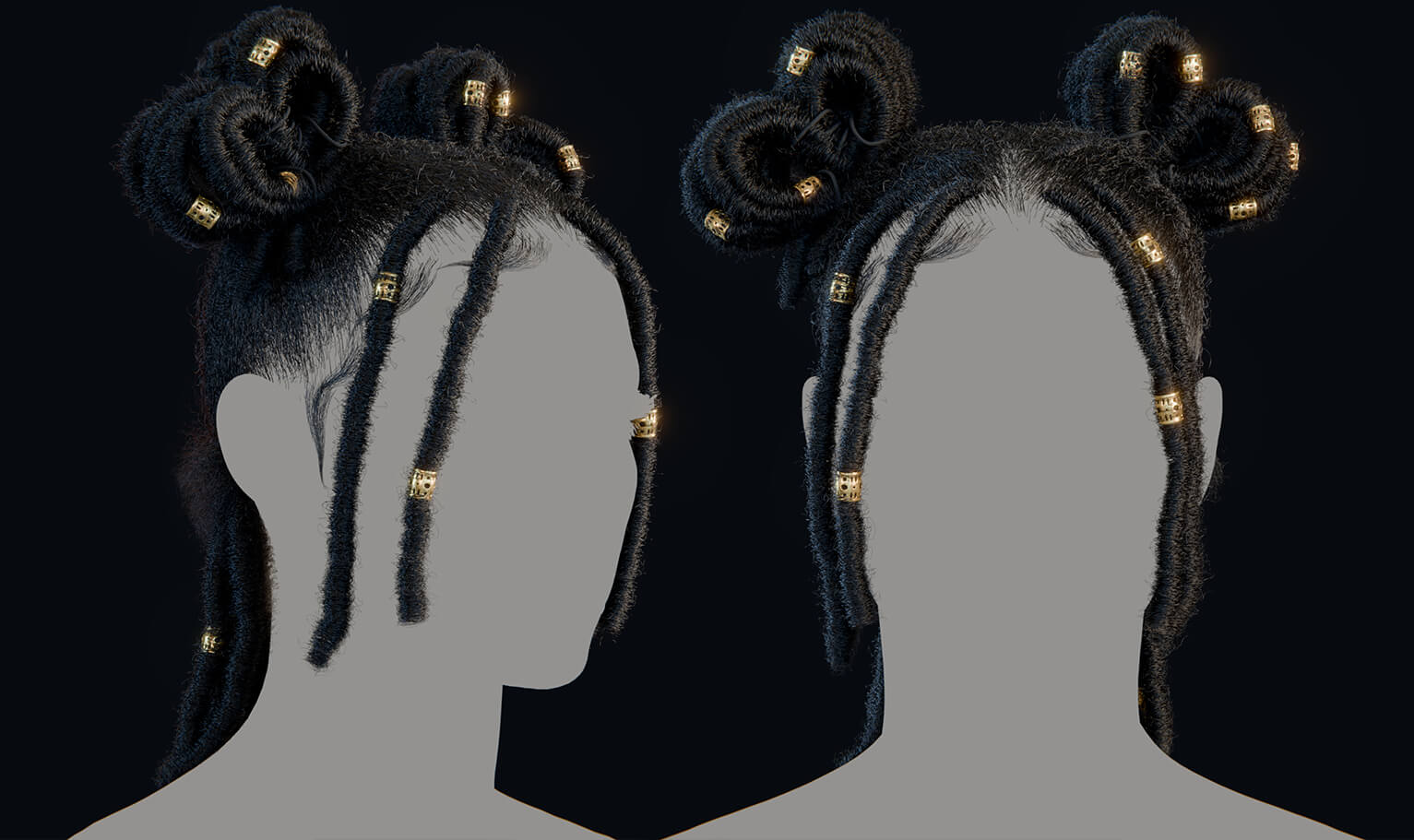 Pixelhair Hairstyle - Dreads 013 3D Model by Yelzkizi