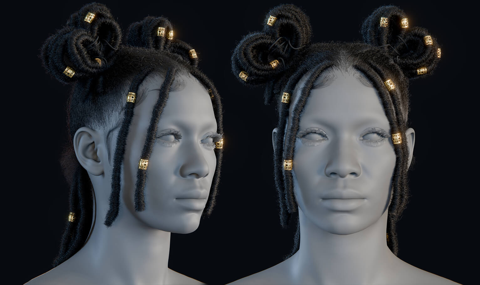 Pixelhair Hairstyle - Dreads 013 3D Model by Yelzkizi