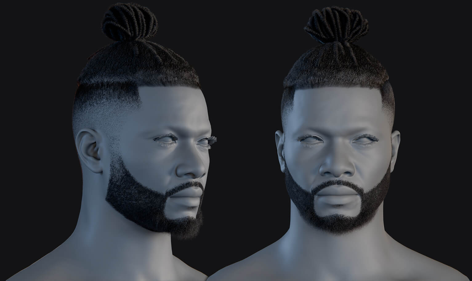 Pixelhair Hairstyle - Dreads Fade 020 3D Model by Yelzkizi