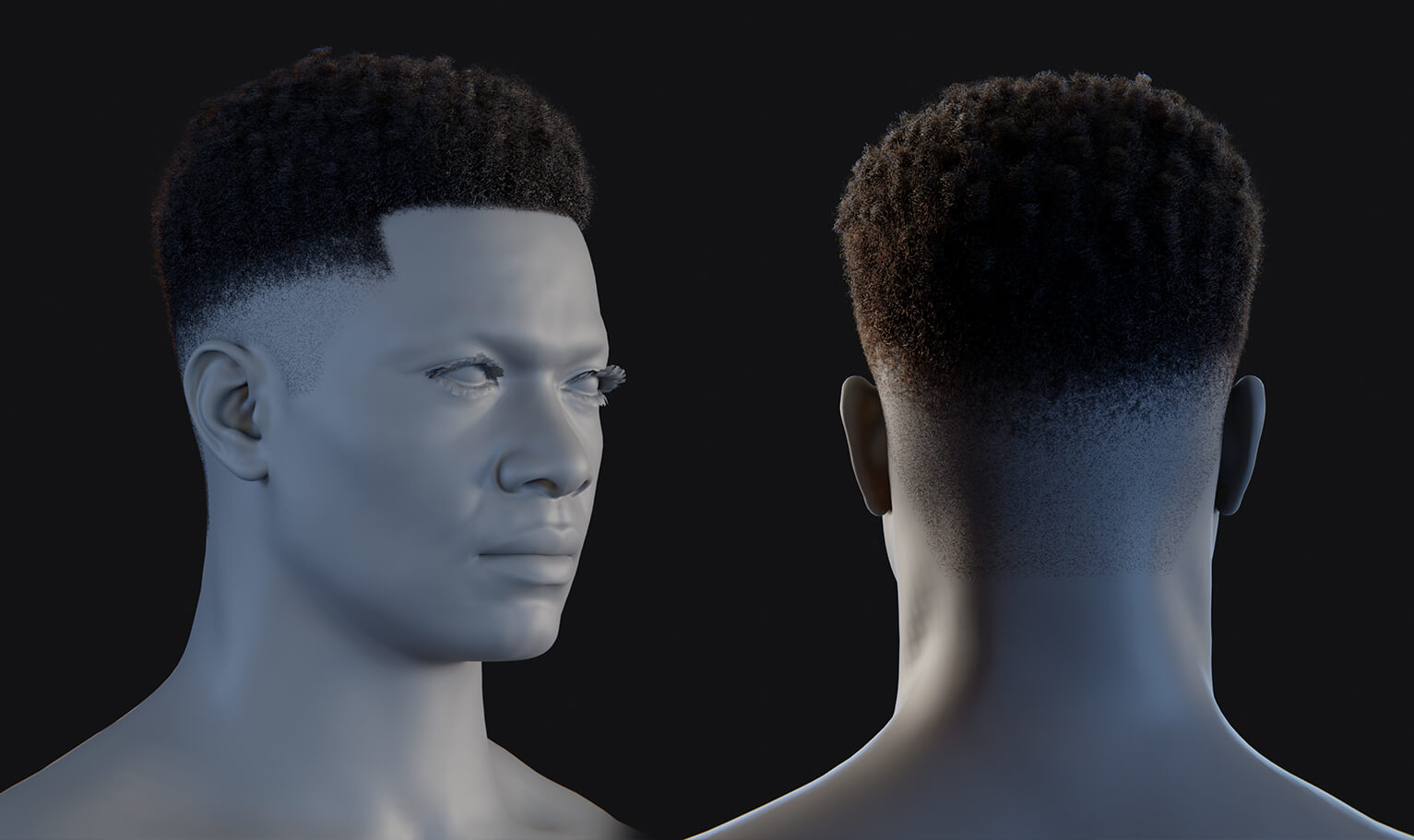 Pixelhair Hairstyle - Fade 002 3D Model by Yelzkizi