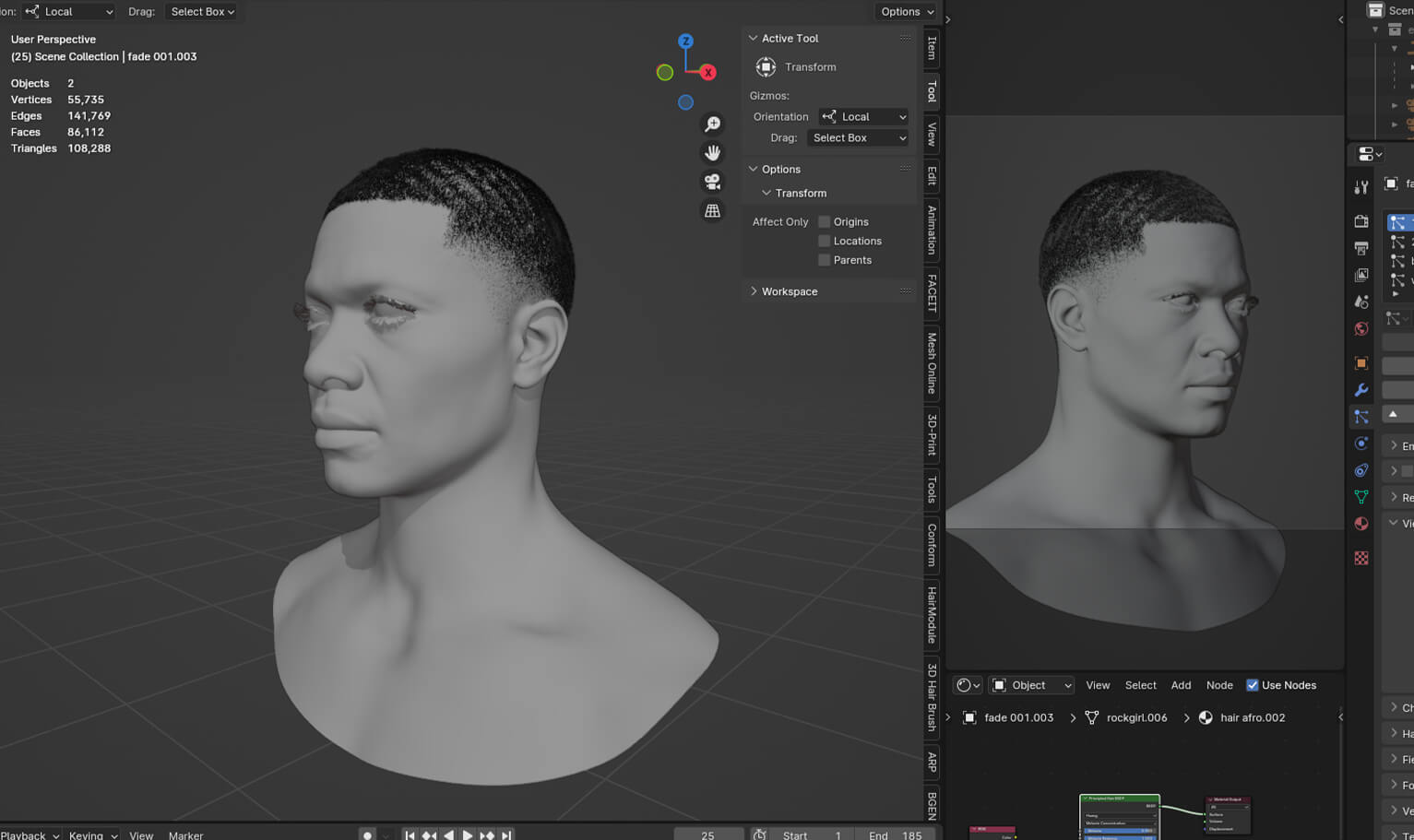 Pixelhair Hairstyle - Fade 004 3D Model by Yelzkizi