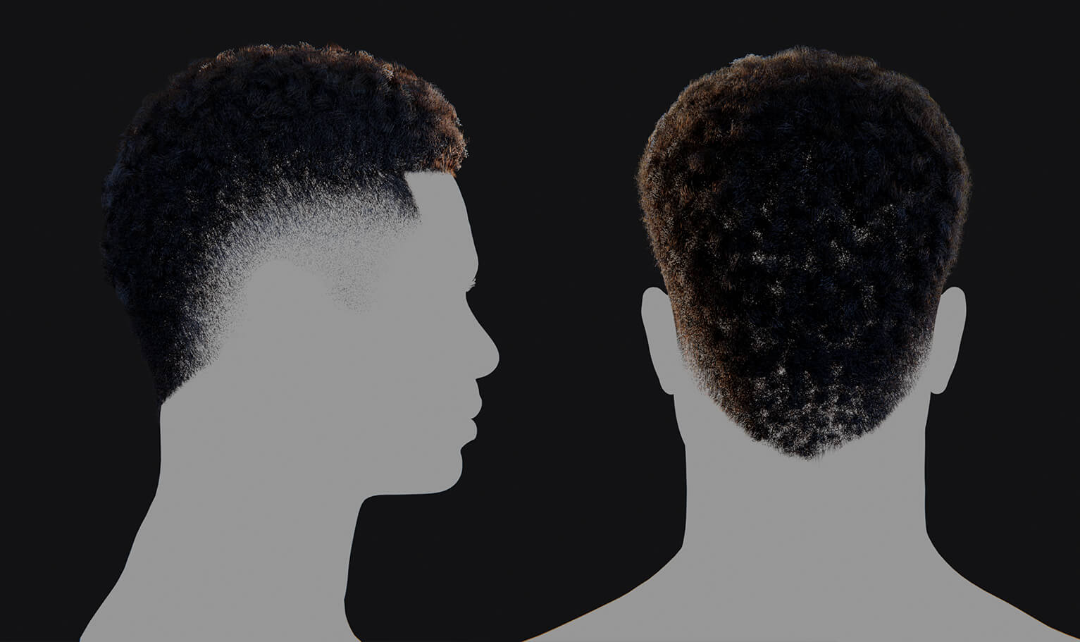 Pixelhair Hairstyle - Mohawk Fade 005 3D Model by Yelzkizi