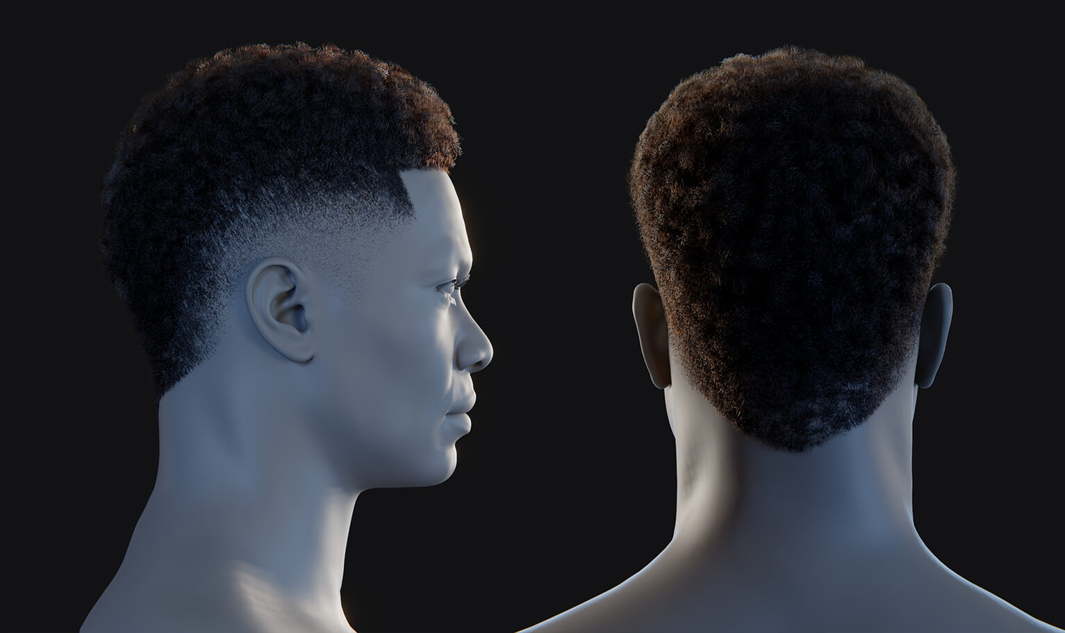 Pixelhair Hairstyle - Mohawk Fade 005 3D Model by Yelzkizi