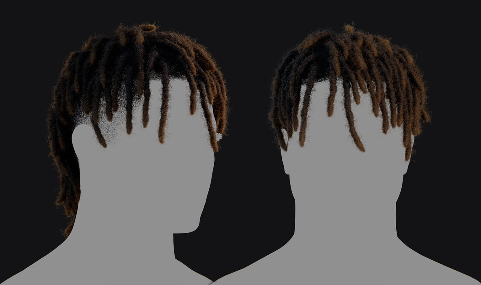Pixelhair Hairstyle - Mohawk Dreads Fade 017 3D Model by Yelzkizi