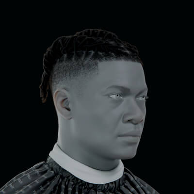 Pixelhair Hairstyle - Rema Dread Fade 026 3D Model by Yelzkizi