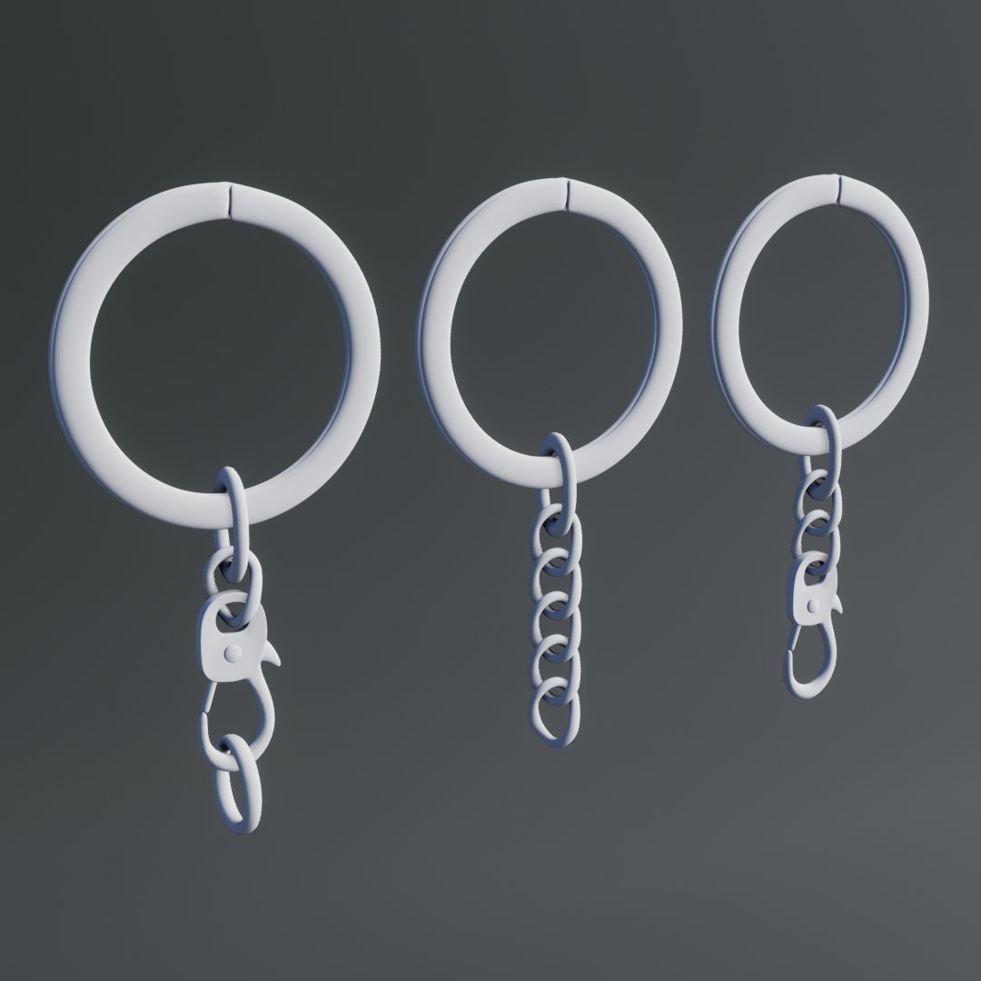 Keychain Set - 3D Model by YigitYesilyayla