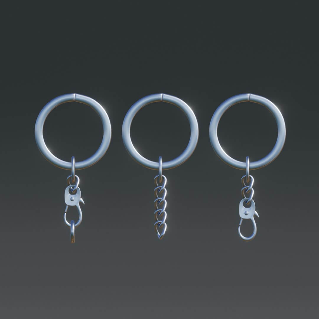 Keychain Set - 3D Model by YigitYesilyayla