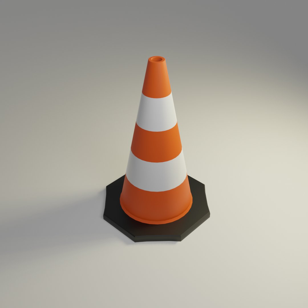 Traffic Cone - Free 3D Model by YigitYesilyayla