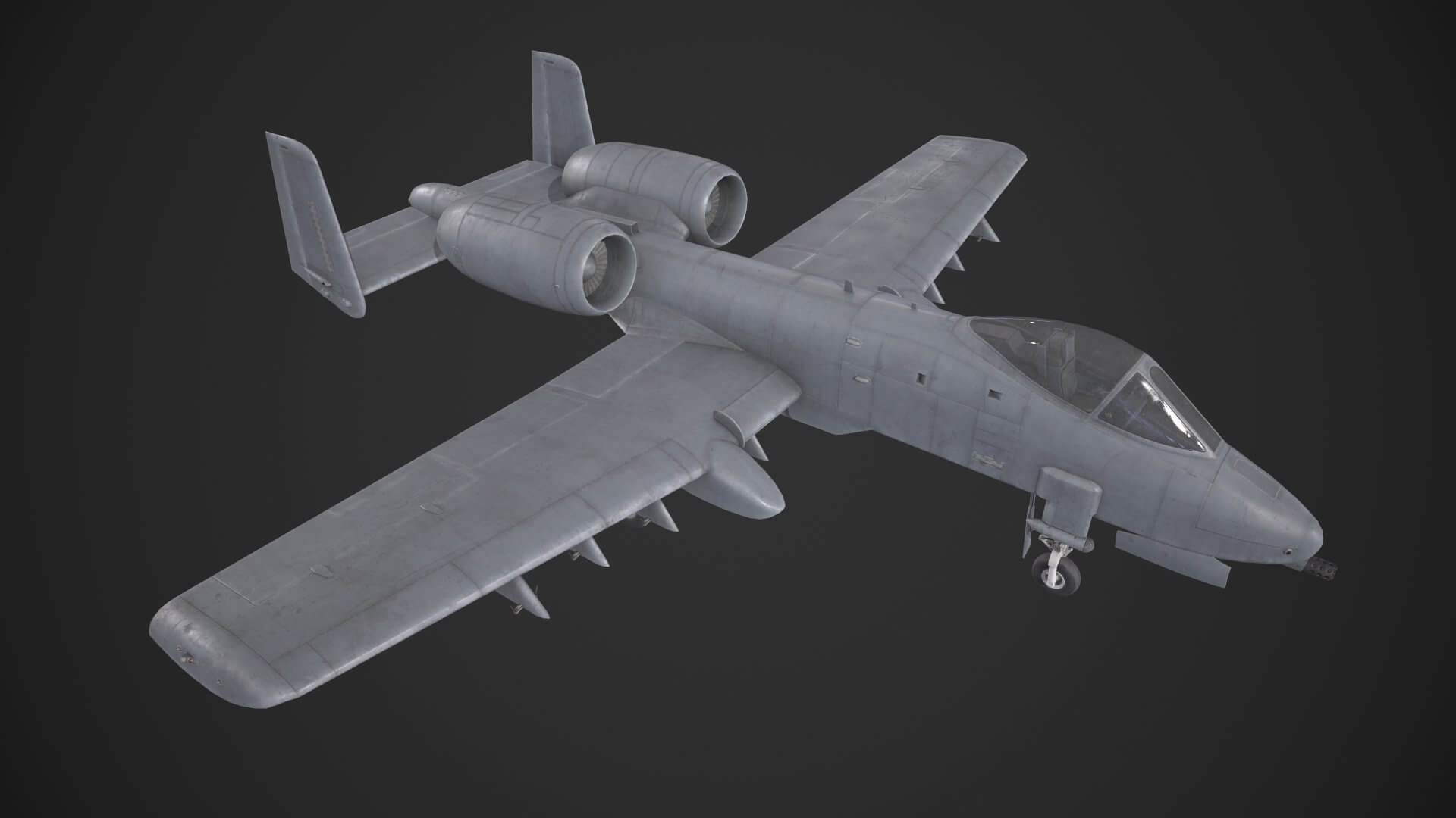 A-10 Aircraft 3D Model by yn-delmund